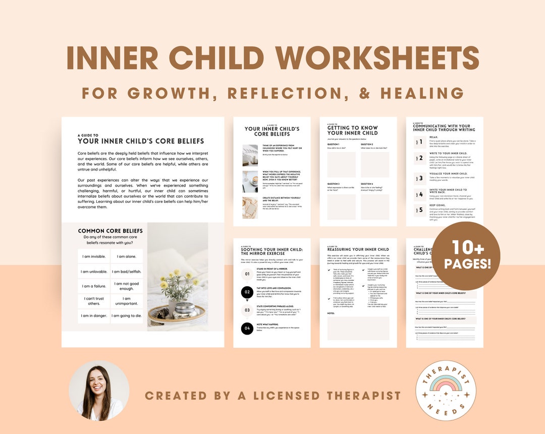 Inner Child Worksheets Worksheets for Healing Trauma Therapy Worksheets ...