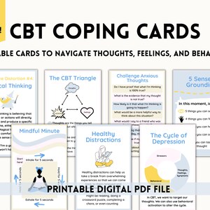 CBT Coping Cards CBT Interventions for Teens and Adults CBT - Etsy