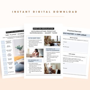 DBT Bundle: Emotion Regulation Worksheets & Handouts, DBT Skills ...