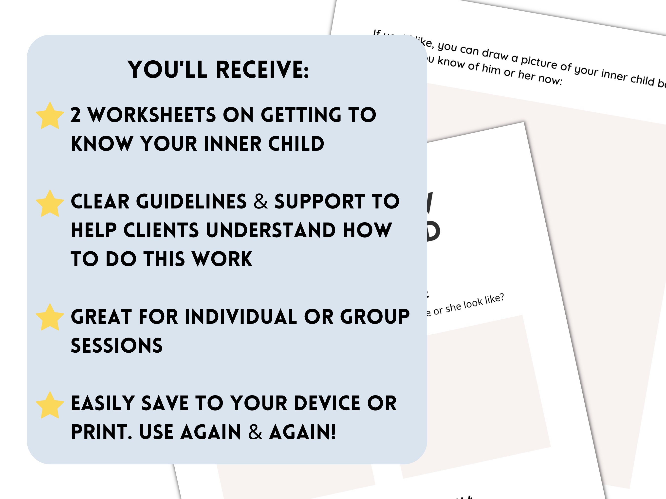 Inner Child Worksheet on Getting to Know Your Inner Child Healing ...