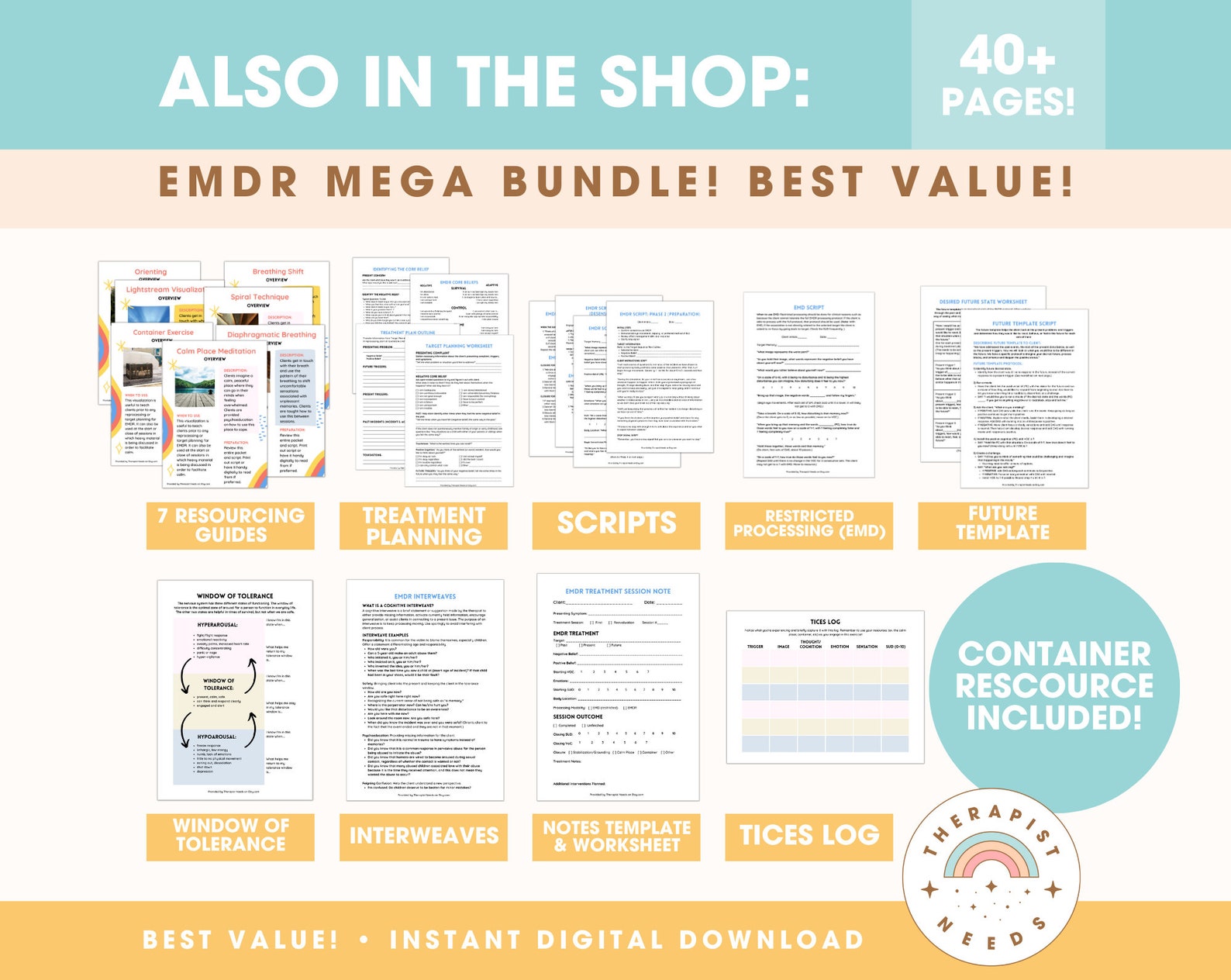 EMDR Resourcing Guide: Container! EMDR Scripts, Trauma Therapy ...