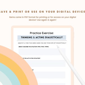 DBT Bundle: Walking the Middle Path Worksheets & Handouts, DBT Skills ...