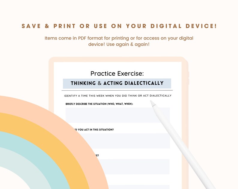 DBT Bundle: Walking the Middle Path Worksheets & Handouts, DBT Skills ...