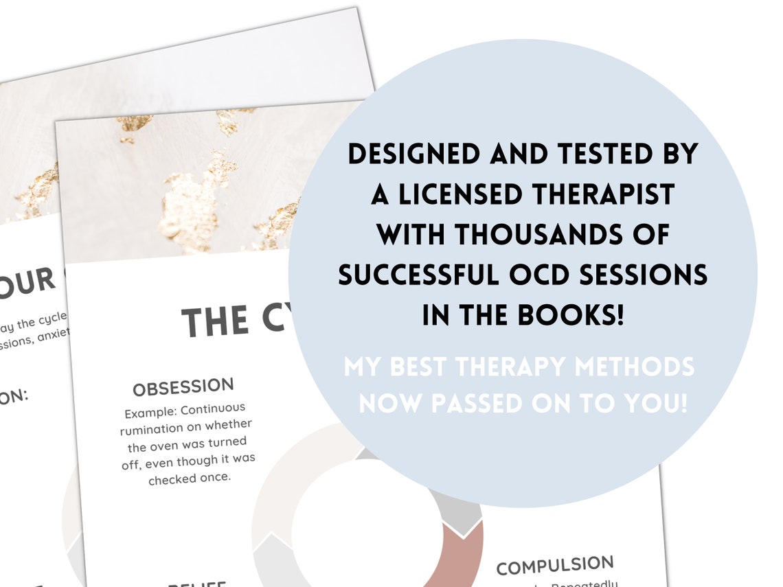 Cycle of OCD Therapy Worksheets OCD Handout for Therapists - Etsy