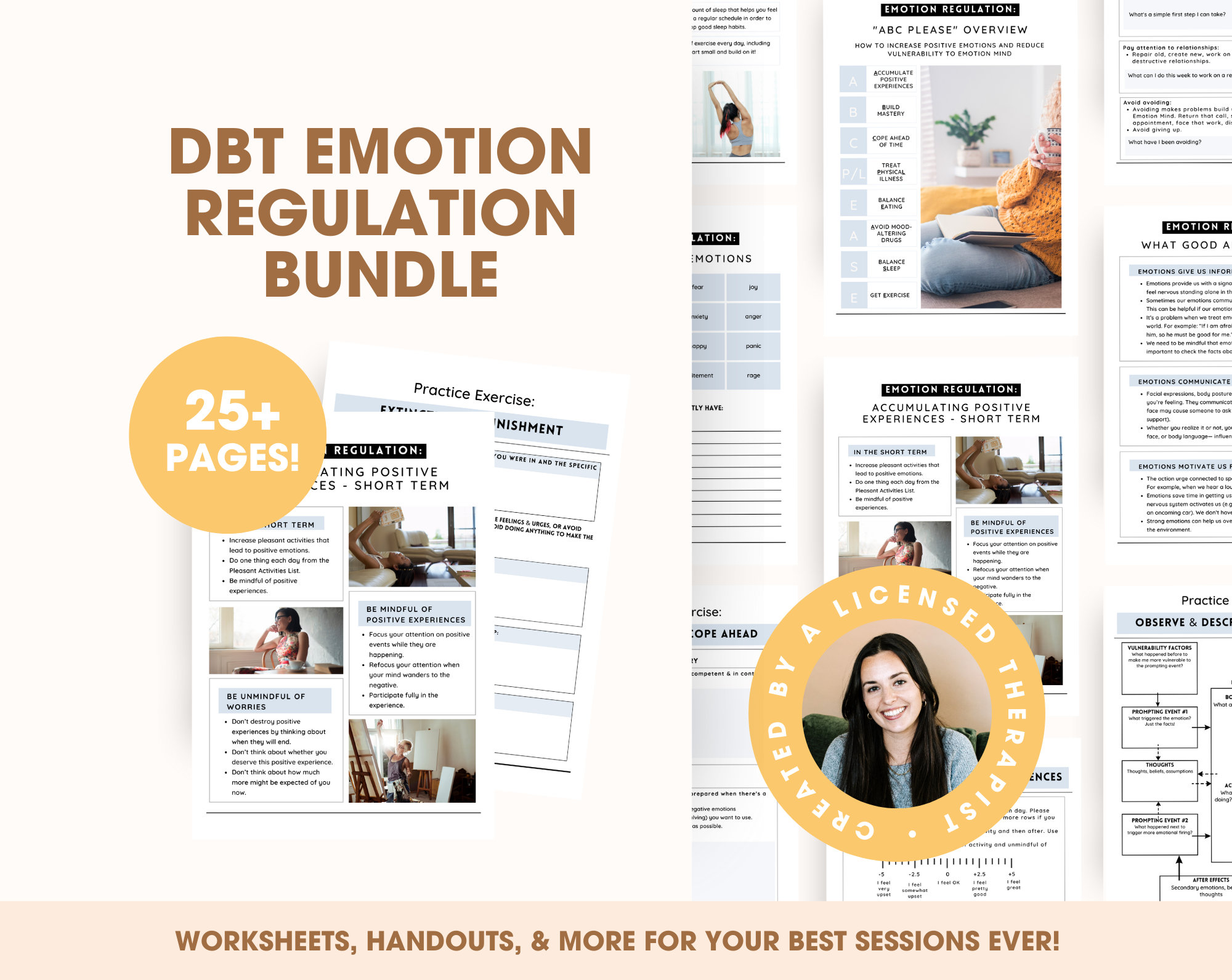 DBT Bundle: Emotion Regulation Worksheets & Handouts, DBT Skills ...