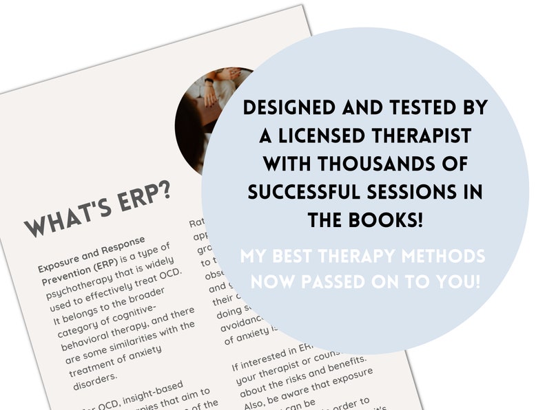 OCD & ERP Handout OCD Worksheet for Therapists Counselors - Etsy