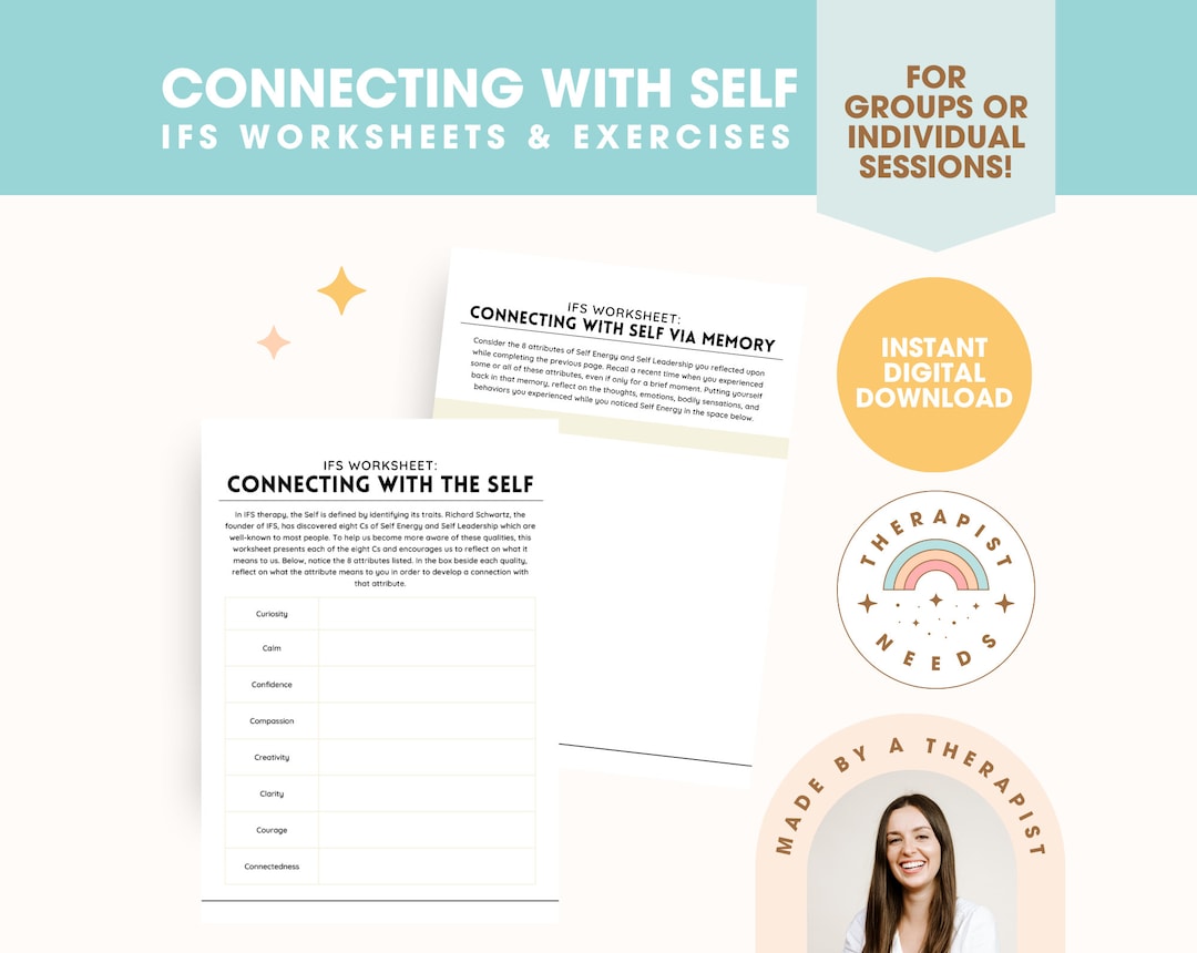 IFS Worksheet on Connecting With Self! Internal Family Systems Therapy ...