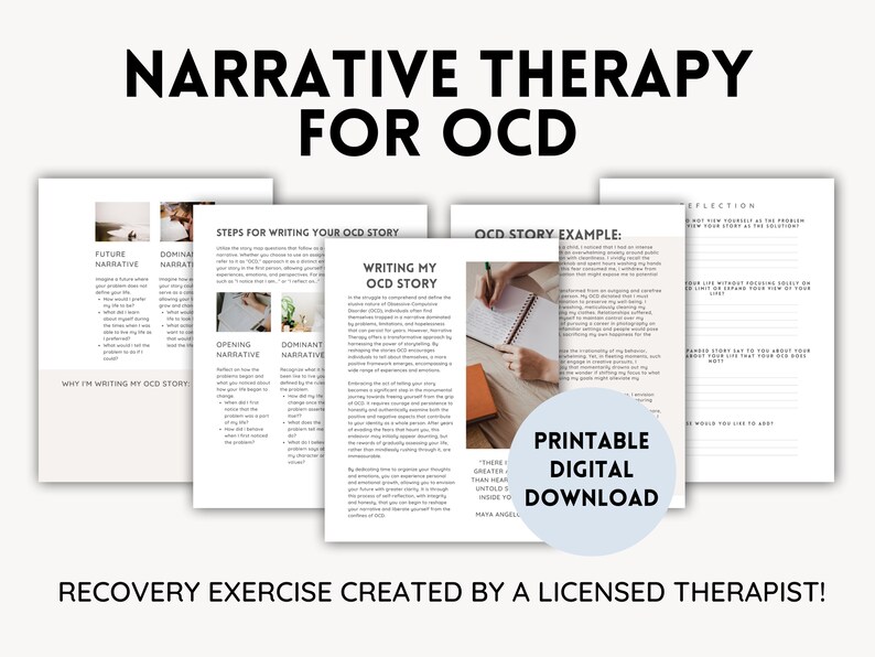Narrative Therapy for OCD Exercise OCD Worksheets for - Etsy