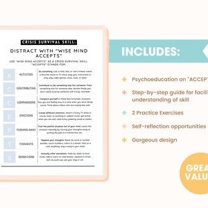 DBT ACCEPTS Skill Training Worksheets & Handouts, DBT Skills Curriculum ...