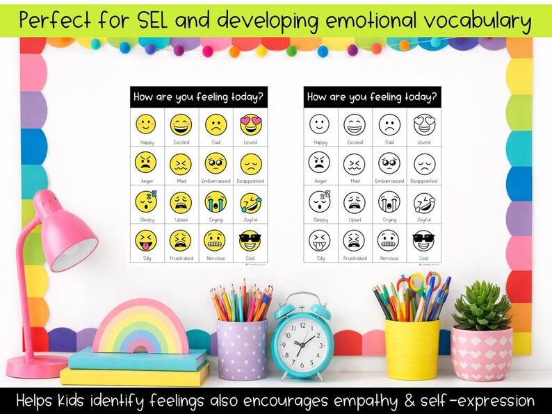 Emotions Posters for Kids Printable | Feelings Chart, SEL Classroom ...