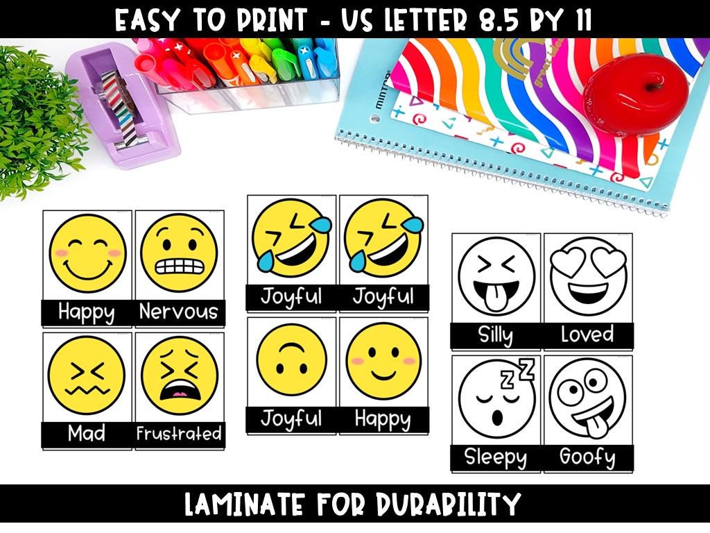 Emotions Posters for Kids Printable | Feelings Chart, SEL Classroom ...