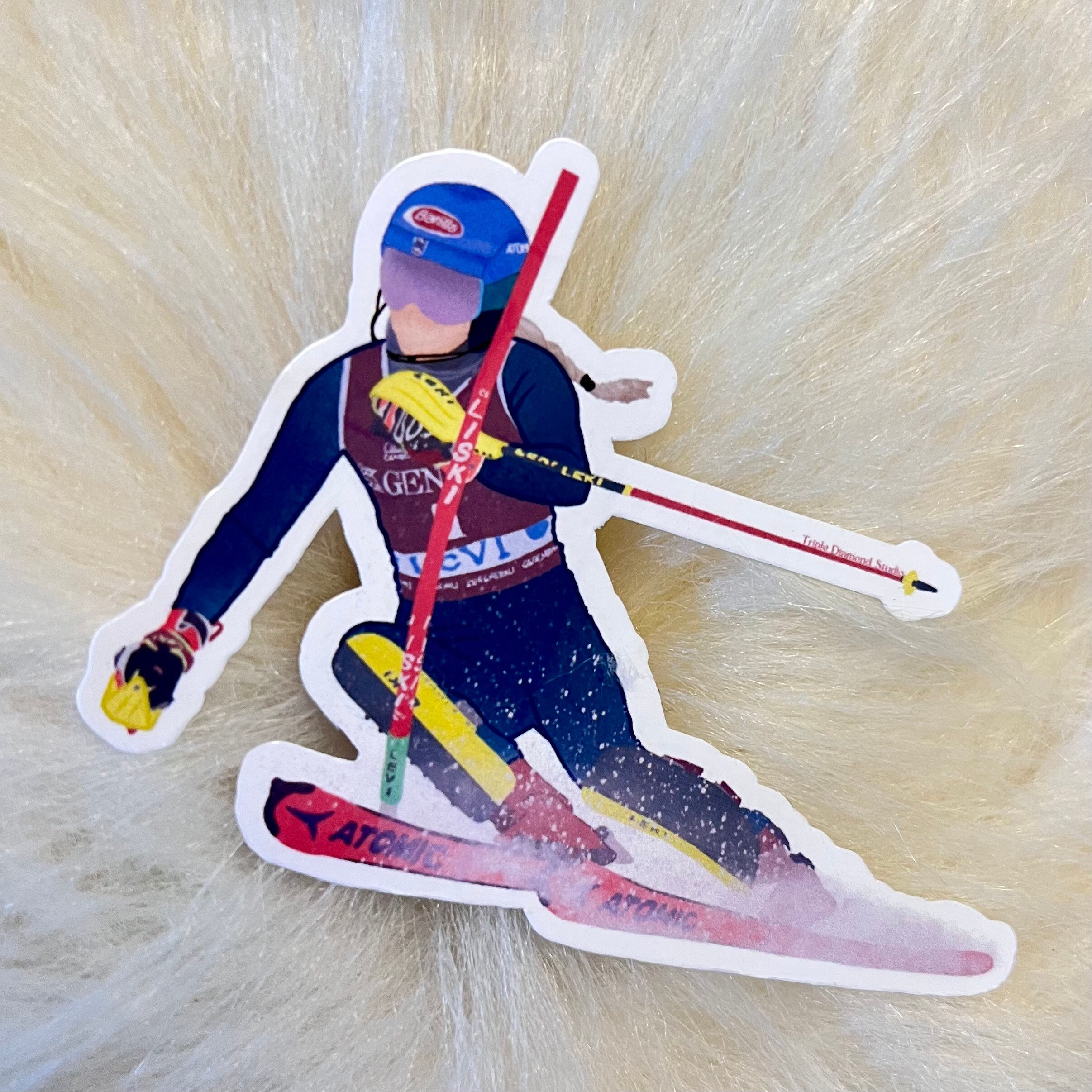 Skier Sticker