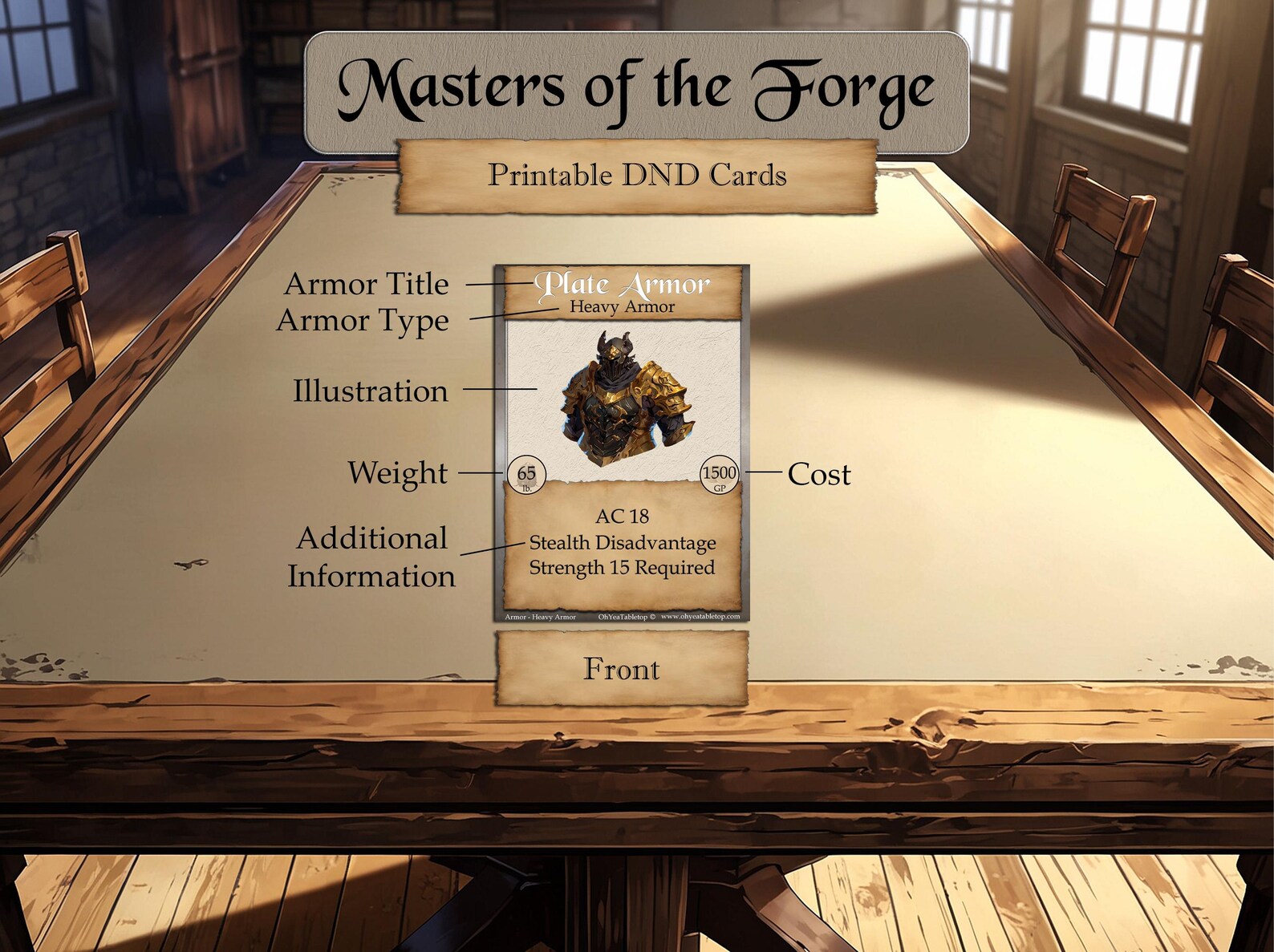 Masters of the Forge: Exquisite Dnd 5E Armor Cards - Etsy