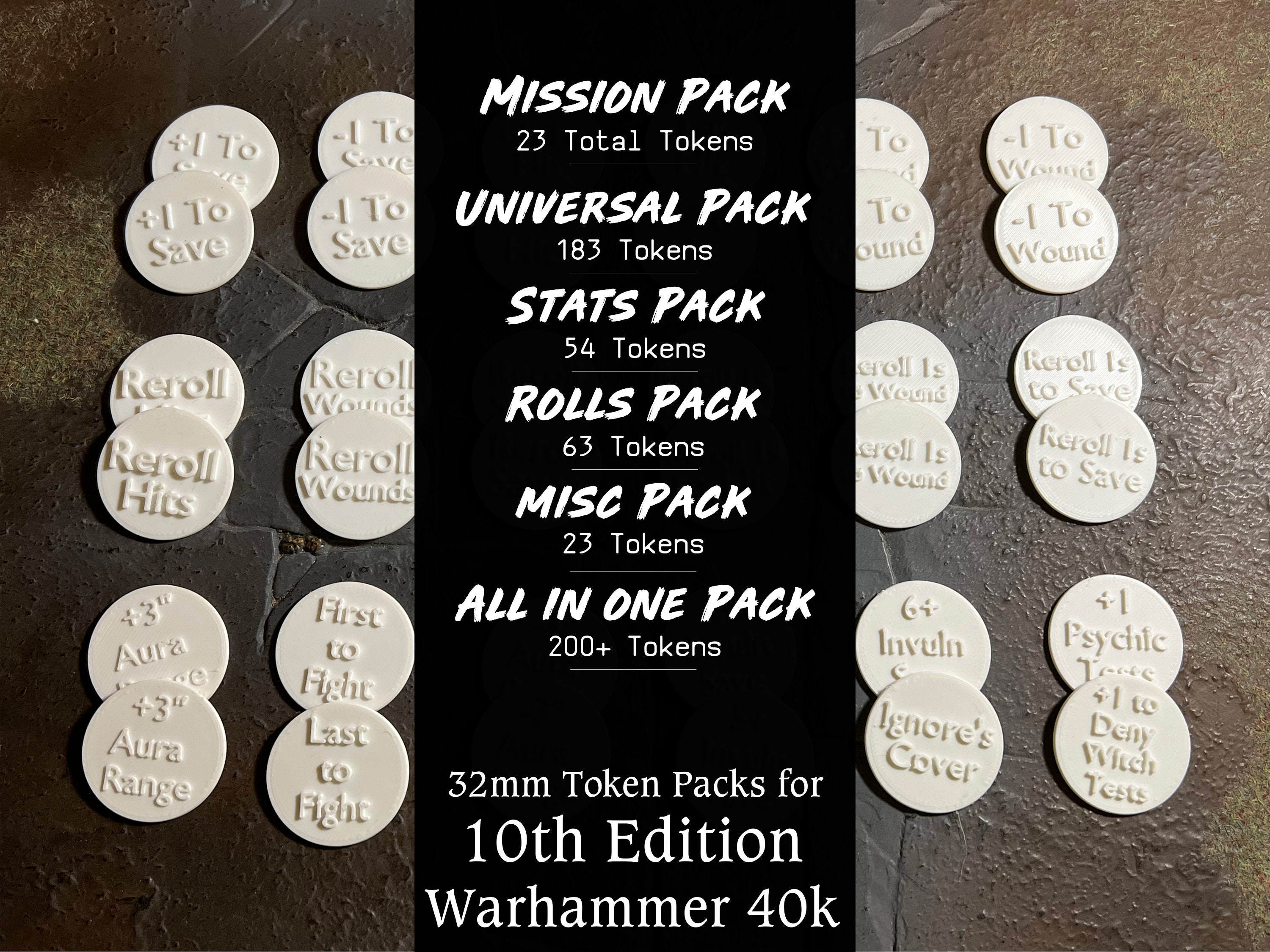 Essential Token Packs for Enhanced Warhammer 40K 10th Edition - Etsy
