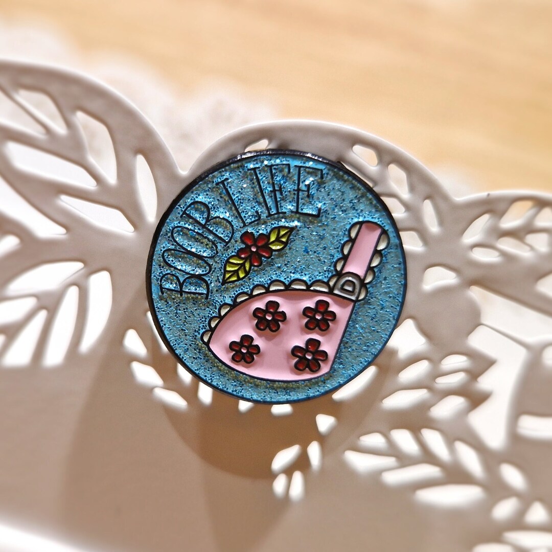 Breastfeeding Pin Badge. Nursing Accessory. Boob Life Enamel Pin ...