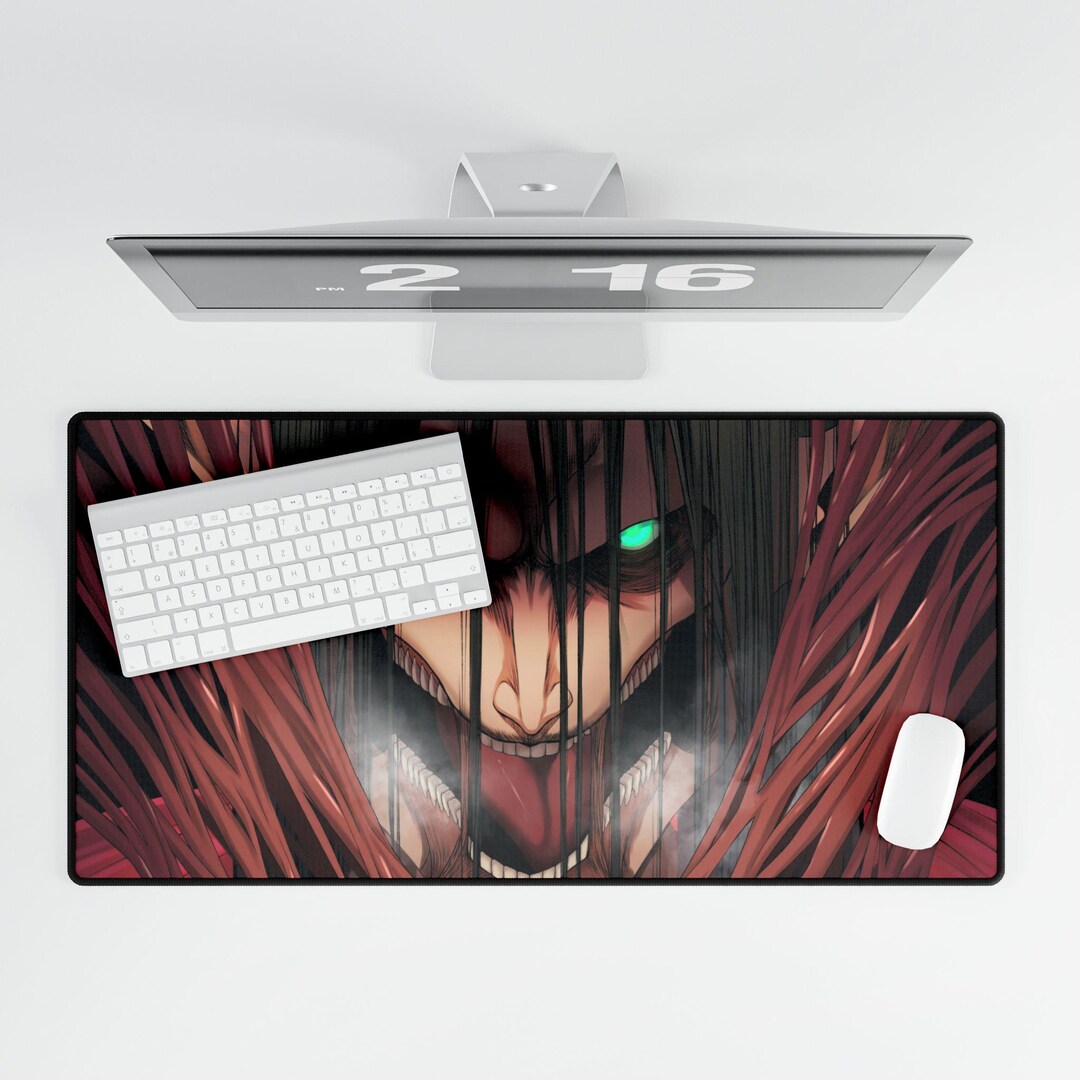 AOT Eren Jeager Anime-themed Desk Mat Perfect for Gamers & Otaku ...