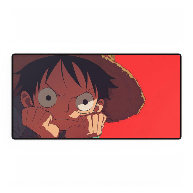 One Piece Inspired Anime Desk Mat Luffy Character Design, Gaming ...