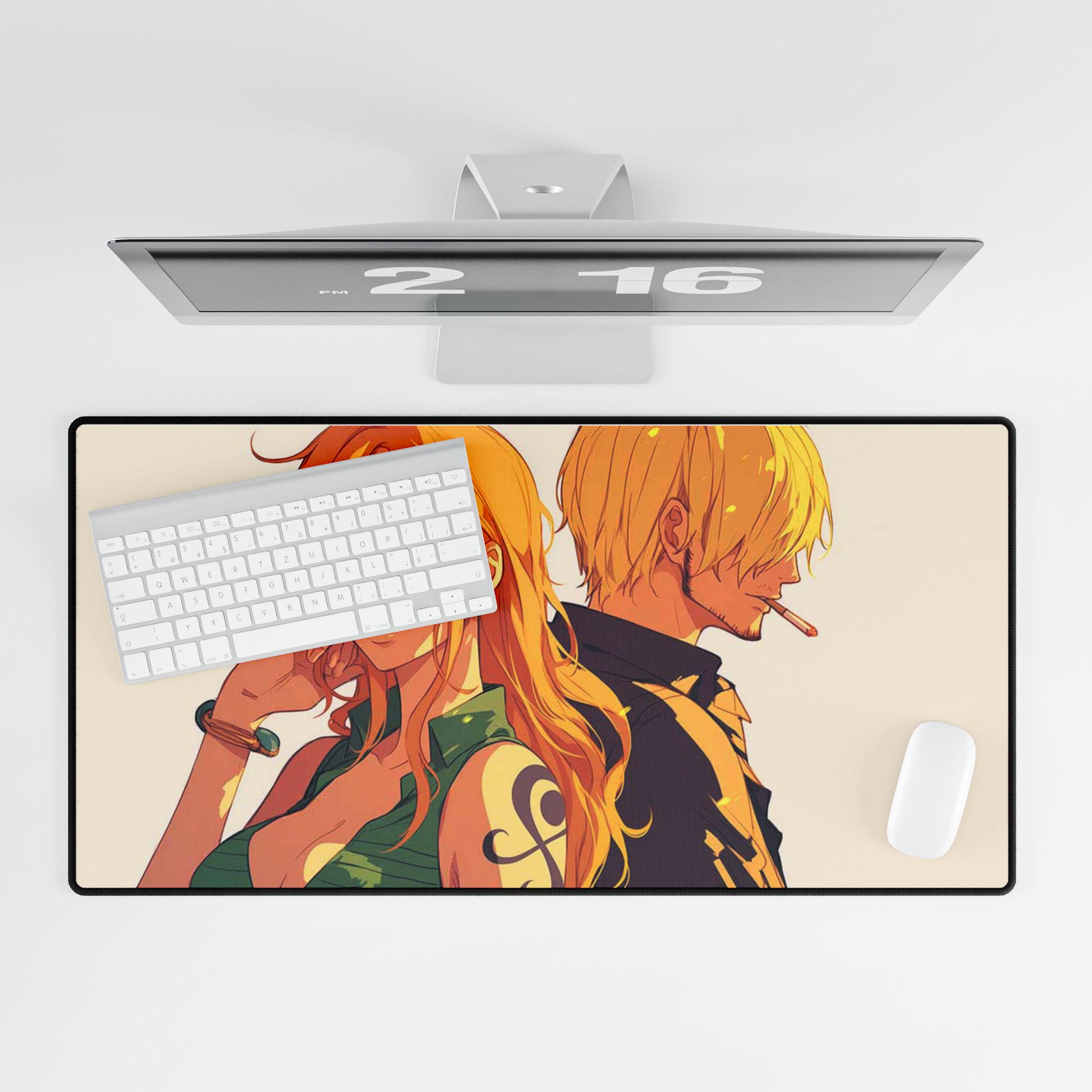 Sanji Nami One Piece Inspired Anime Desk Mat With Vibrant Characters ...