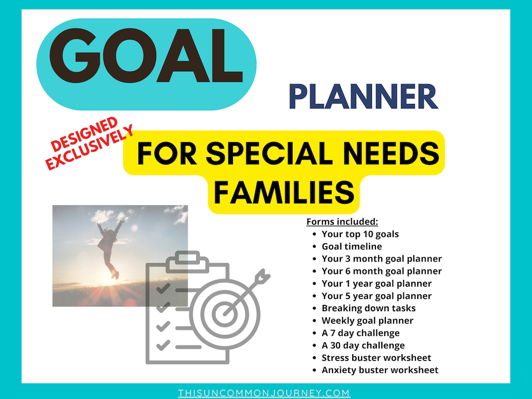 GOAL Planner and Tracker EXCLUSIVELY for Special Needs Families - Etsy