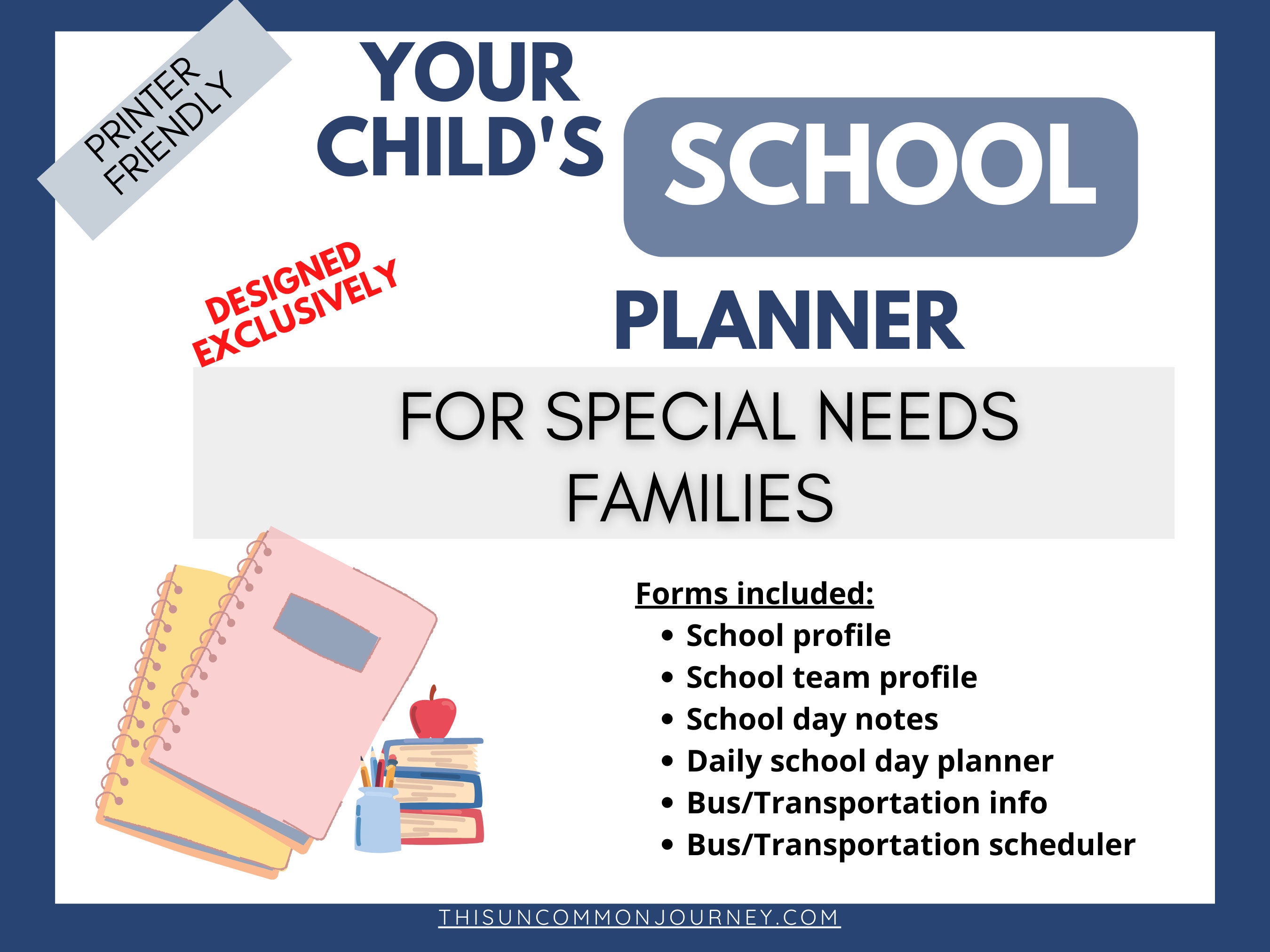 SCHOOL Planner and Tracker EXCLUSIVELY for Special Needs Families - Etsy
