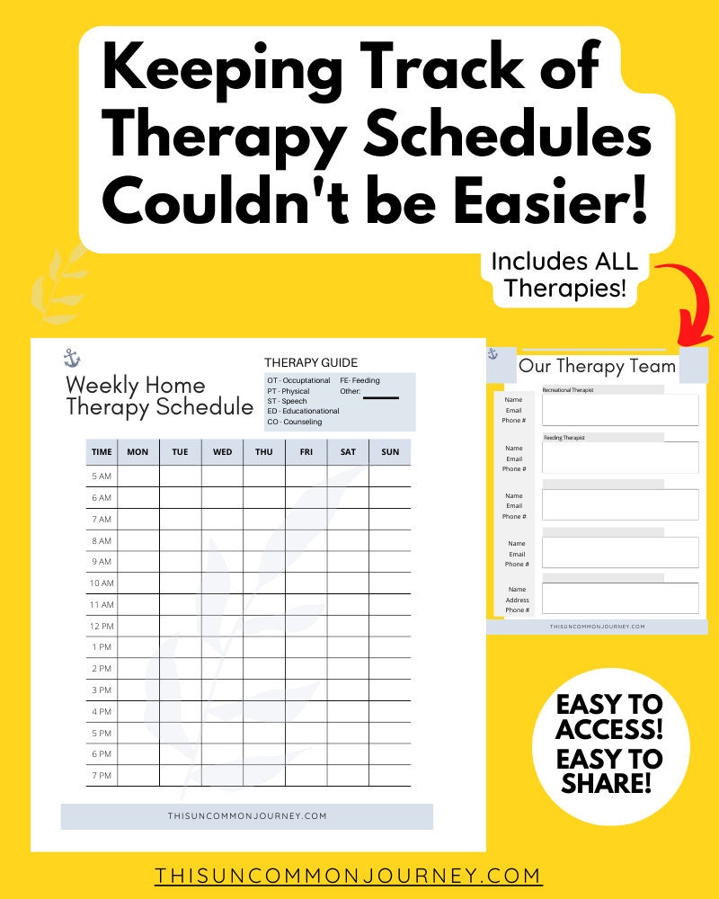 THERAPY Planner and Tracker EXCLUSIVELY for Special Needs Families - Etsy