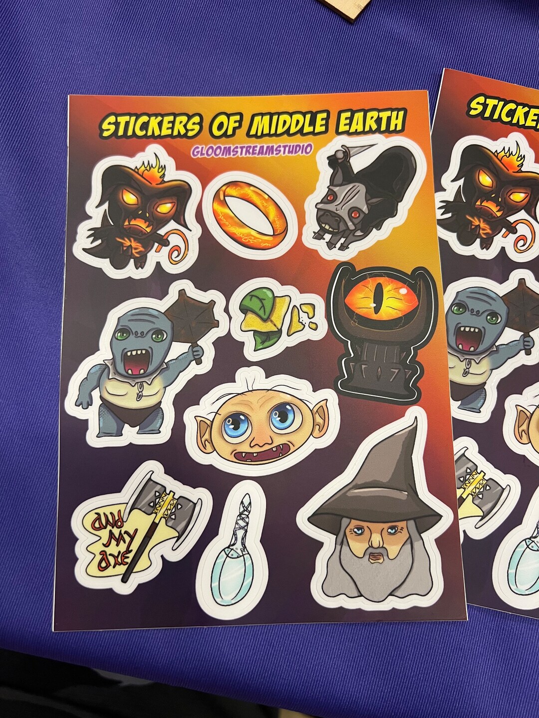 Sticker Sheet of Middle Earth LOTR - Etsy