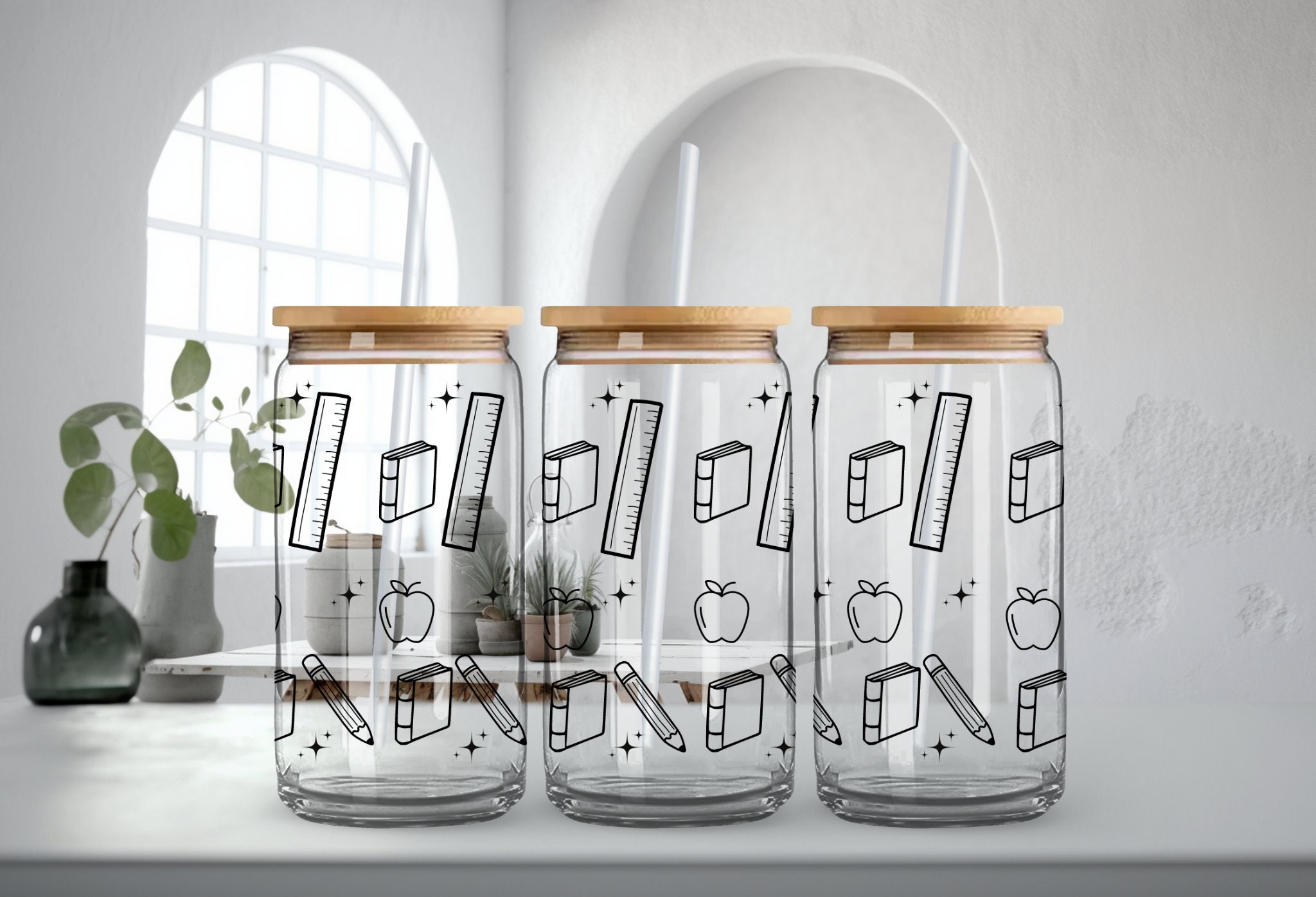 Teacher Glass Can Svg Glass Can Svg Teacher Svg Libbey - Etsy