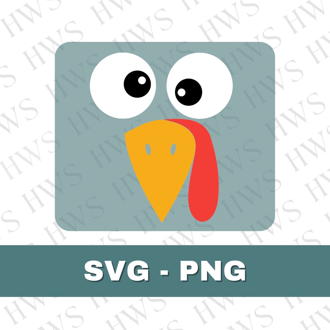 Turkey Face SVG: Thanksgiving Clipart (digital Download) - Etsy