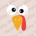 Turkey Face SVG: Thanksgiving Clipart (digital Download) - Etsy