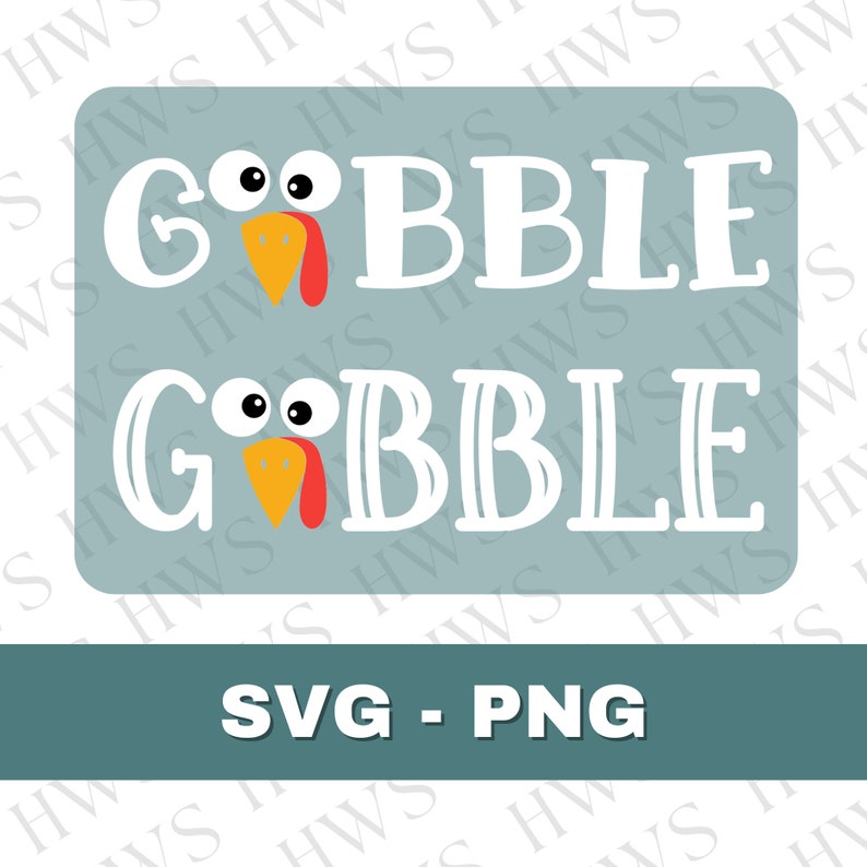 Turkey Face Gobble SVG: Thanksgiving Clipart (digital Download) - Etsy