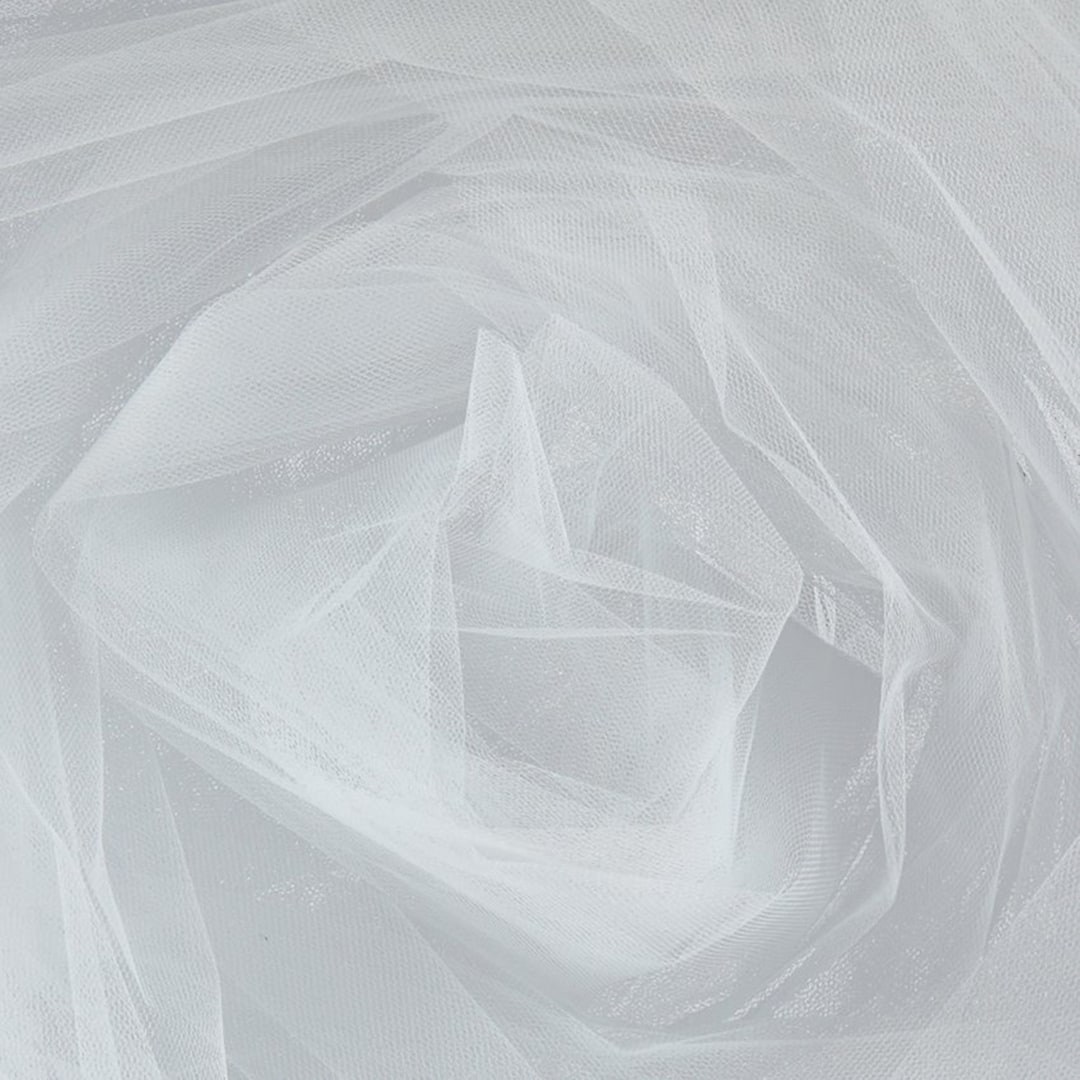 White Tulle Fabric: Soft Illusion Mesh, 58" Wide, Wedding & Party Decor ...