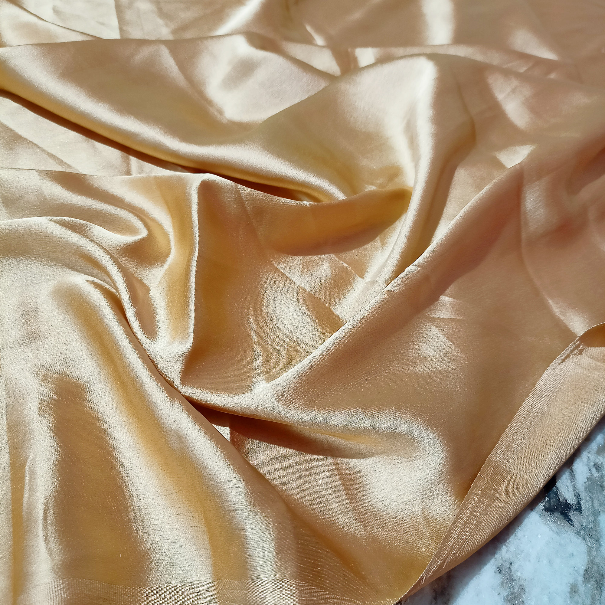 Antique Gold Silk Satin Fabric, Gold Satin Charmeuse Fabric, Gown Fabric, Polyester Silk Satin ...