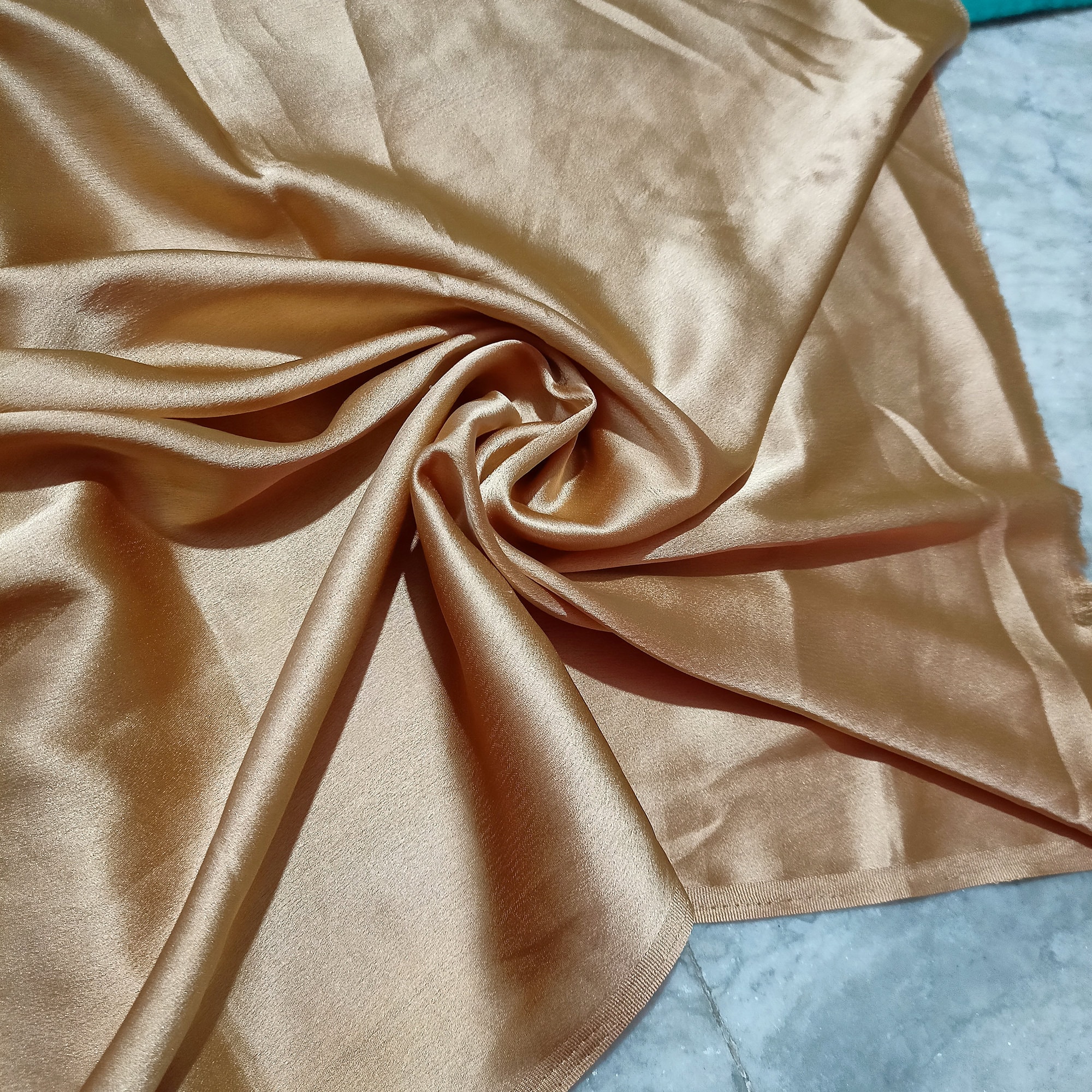 Antique Gold Silk Satin Fabric, Gold Satin Charmeuse Fabric, Gown Fabric, Polyester Silk Satin ...