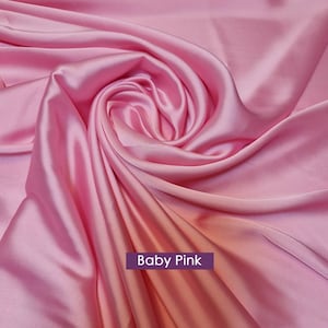 36 Colors Silk Satin Fabric: Polyester Charmeuse, Bridal Gown Fabric ...