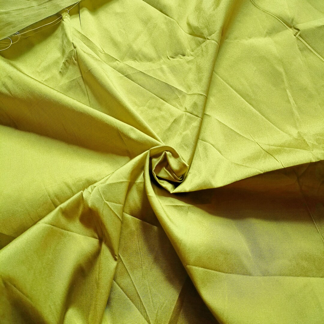 Henna Green Polyester Taffeta Fabric: Bridal Gown Material - Etsy