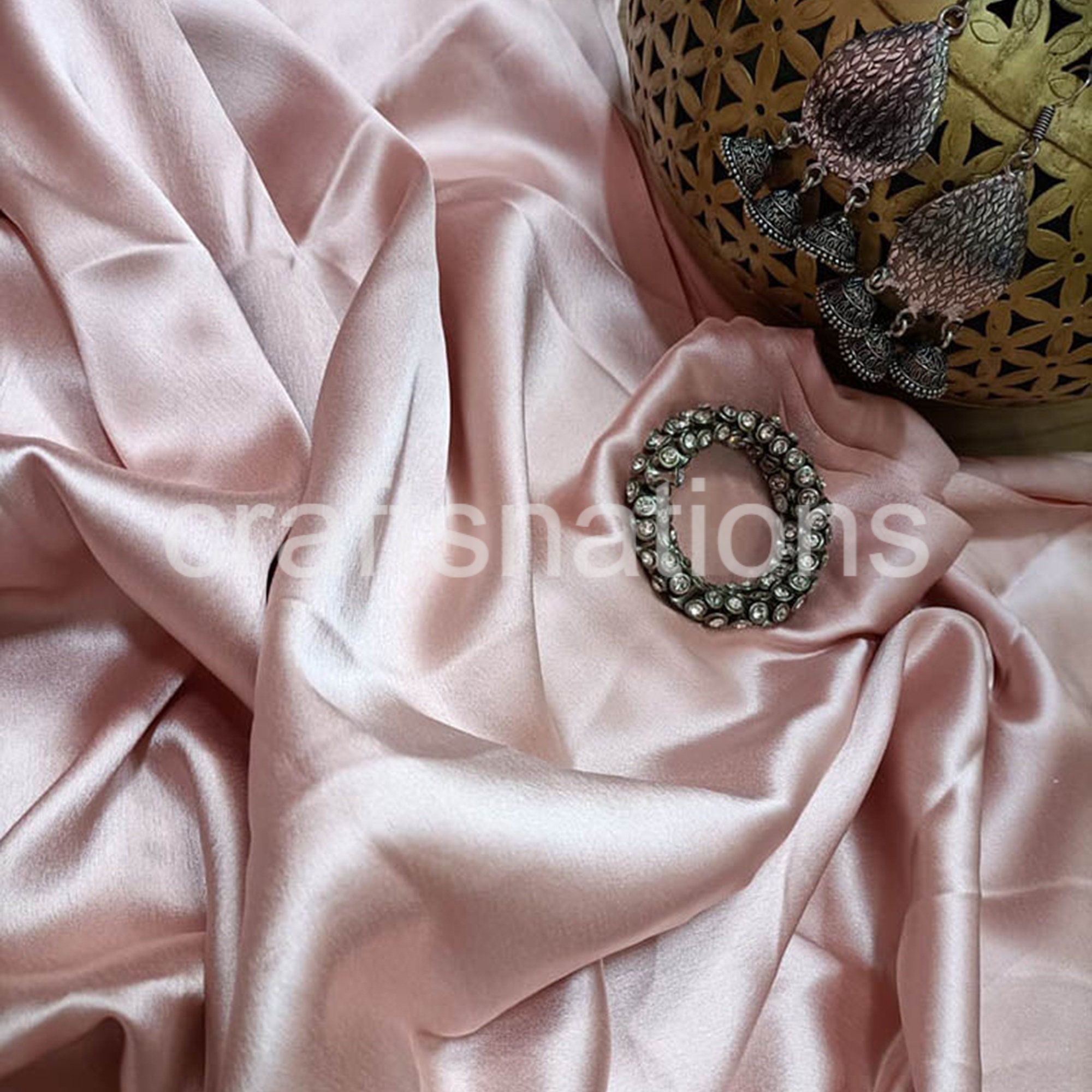 Blush Pink Silk Satin Fabric by the Yards Baby Pink Color - Etsy