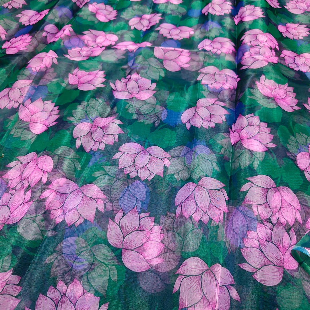 Floral Print Organza Fabric: Wedding & Party Decoration - 44" Wide - Etsy