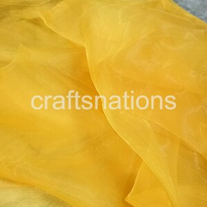 Yellow Sheer Organza Fabric: Lightweight Polyester, 44" Wide, Sold by ...