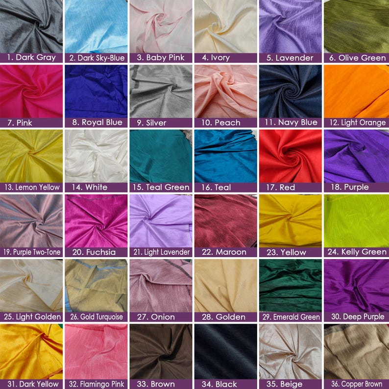 36 Colors Dupioni Silk Fabric, Faux Dupioni Silk Fabric, Curtain ...