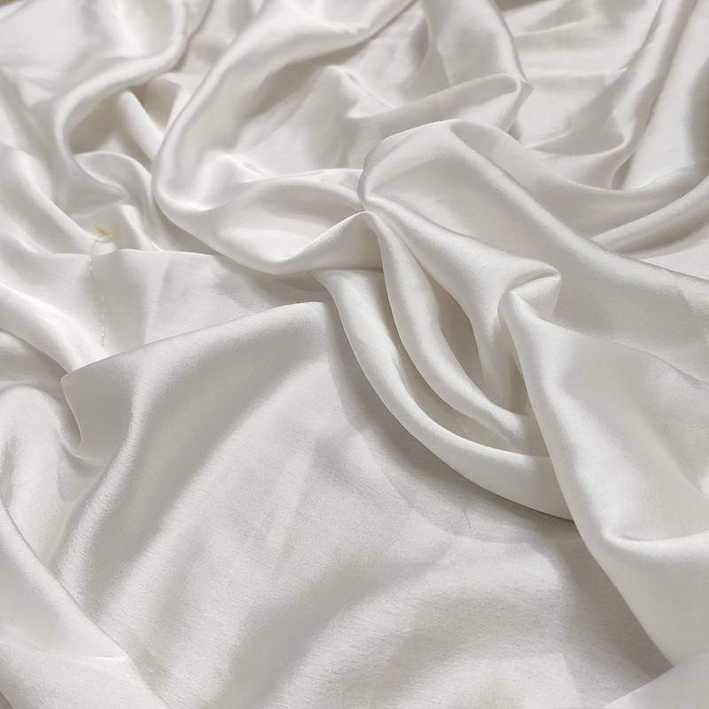 White Silk Fabric - Etsy