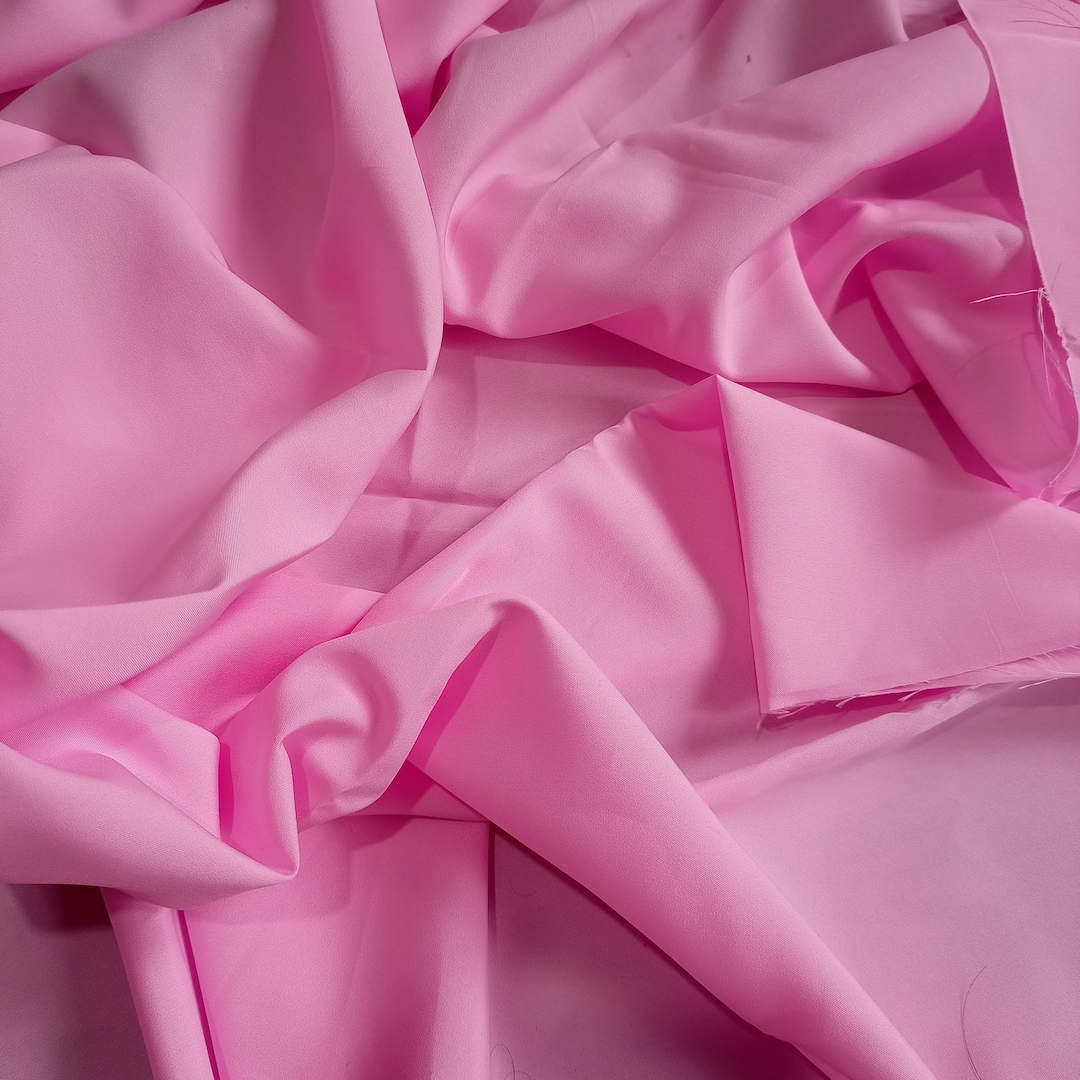 Baby Pink Crepe Fabric: Polyester Bridal Dress Lining by the Yard - Etsy