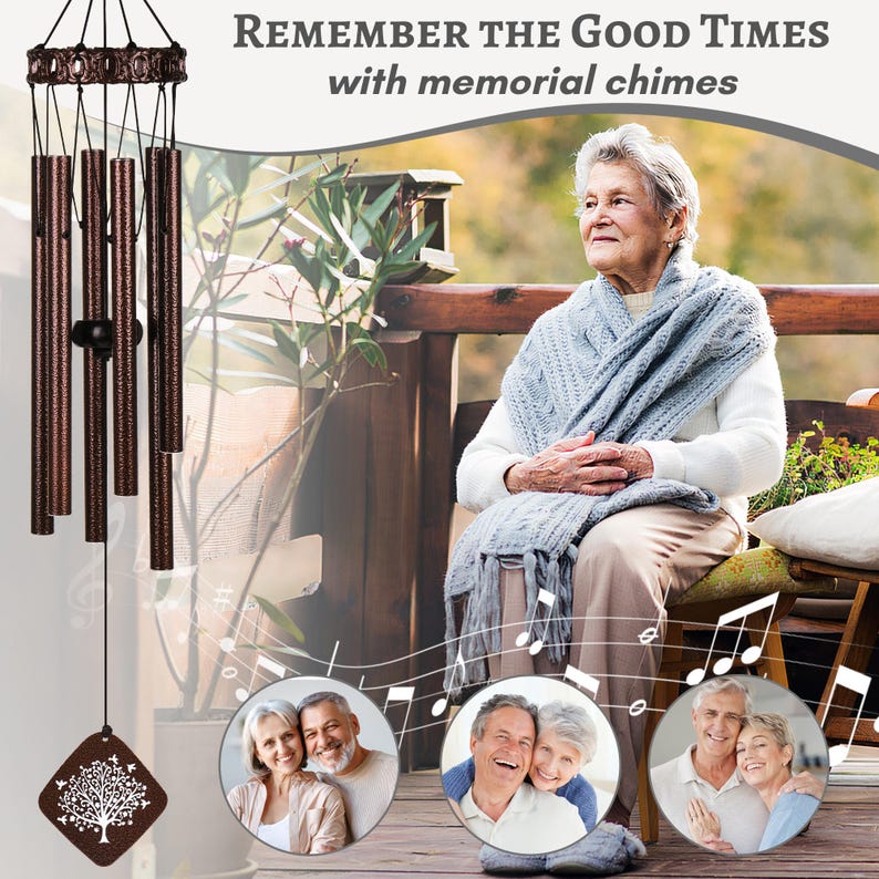 Memorial Wind Chimes: Sympathy Gift, Tree of Life, Bronze Finish - Etsy