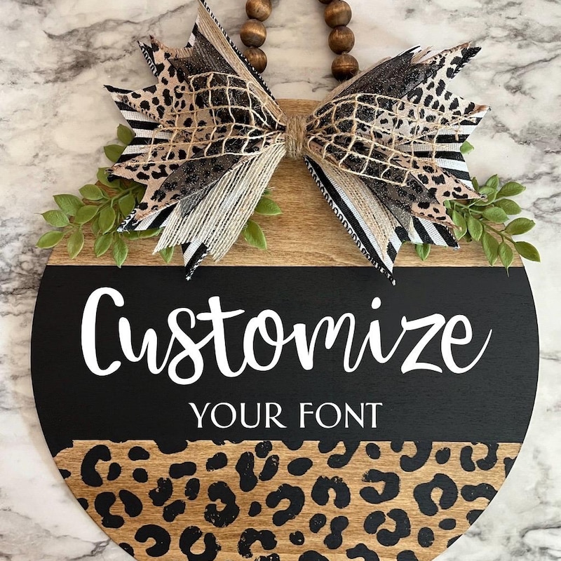 Leopard Door Hanger - Etsy