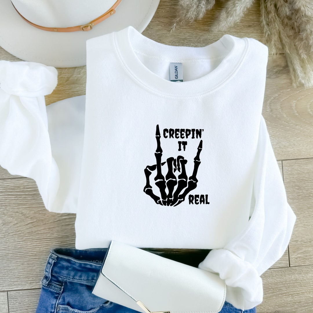 Creepin' It Real Svg - Halloween Svg - Spooky Svg - Rock on Svg ...
