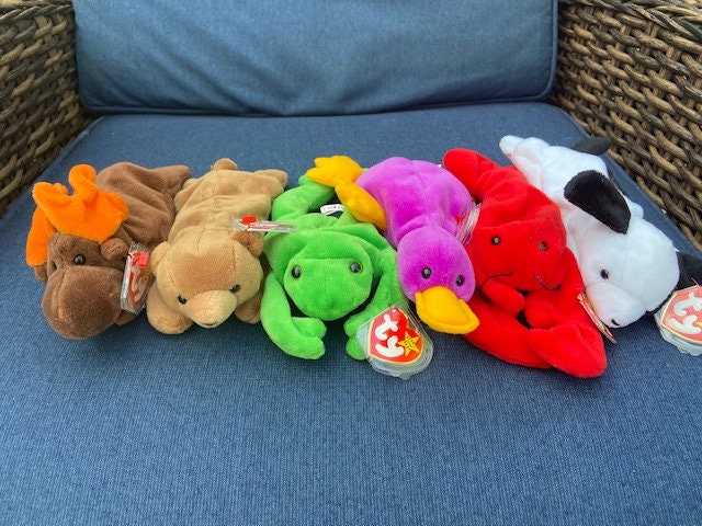 6 of the "original 9" Beanie Babies - Vintage Set - Mint Condition - W ...