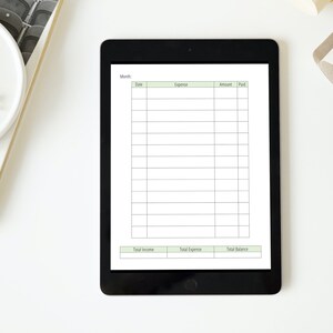 Monthly Expense Template - Digital Planner - Multi-color Expense Report ...