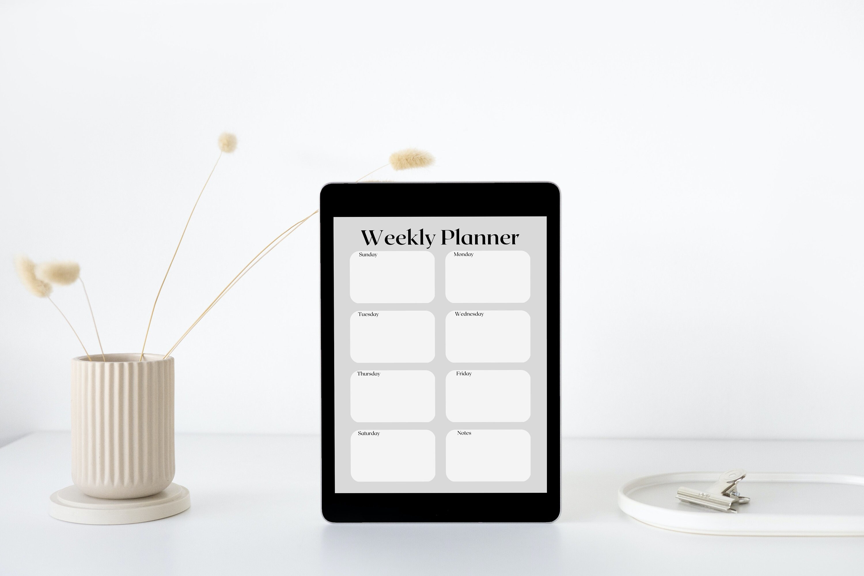 Digital Aesthetic Simple Weekly Planner Templatemulti-color - Etsy