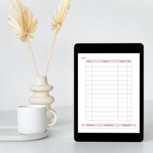 Monthly Expense Template - Digital Planner - Multi-color Expense Report ...