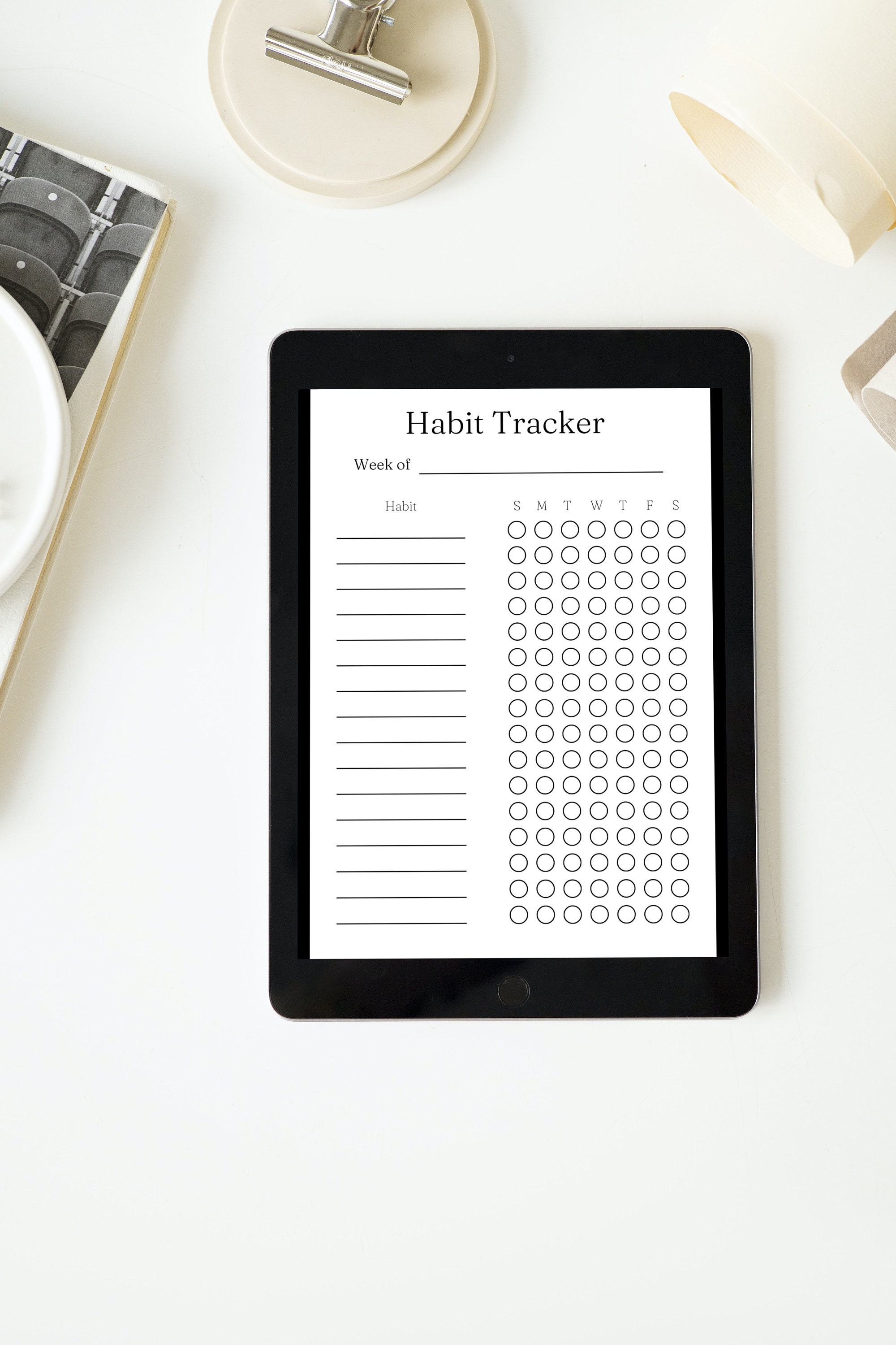 Digital Habit Tracker Weekly Tracker Template Instant - Etsy
