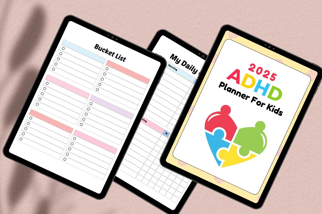 2025 ADHD Planner for Kids Adhd Digital Planner 2025 Digital Planner ...